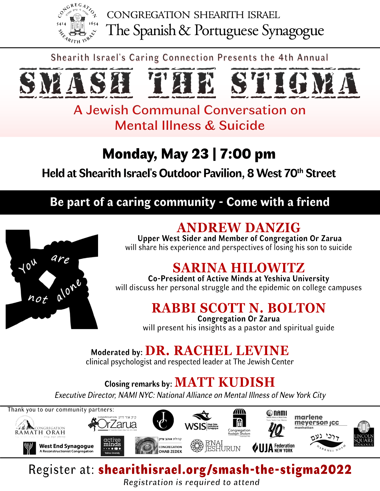 4th Annual Smash The Stigma | Congregation Shearith Israel - Manhattan ...